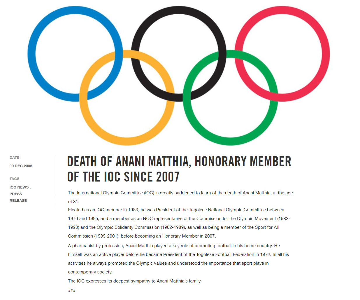 Togo – Mathia-Matthia Family Organization